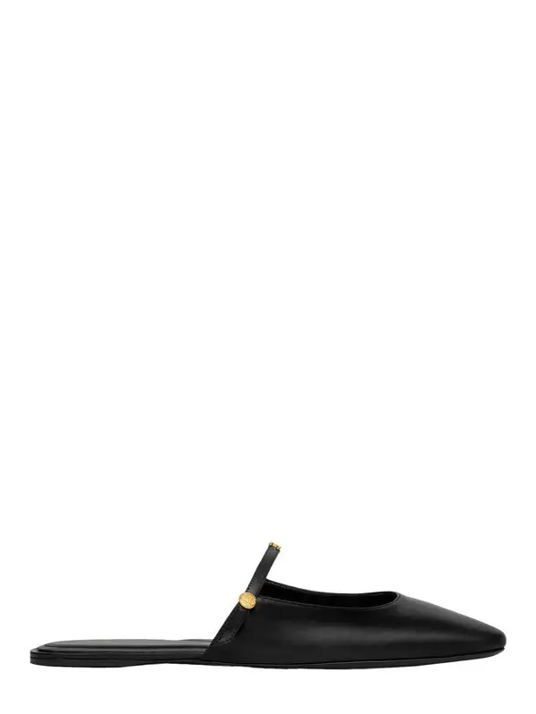 Celine Macaron Mule In Goatskin - Black