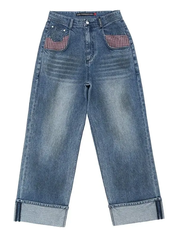 Andersson Bell Oil-washed Rolled-up Jeans - Blue