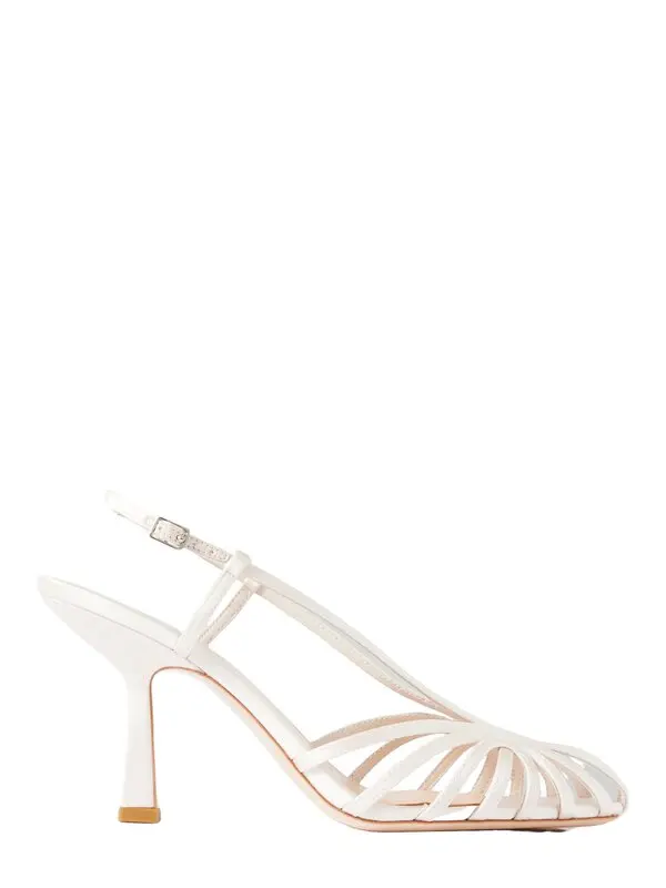 LOEFFLER RANDALL Alexandra Strappy Satin Sandals - White
