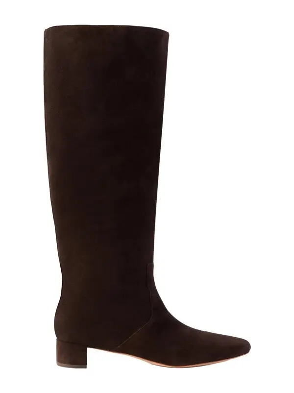 LOEFFLER RANDALL Suede Knee Boots - Black