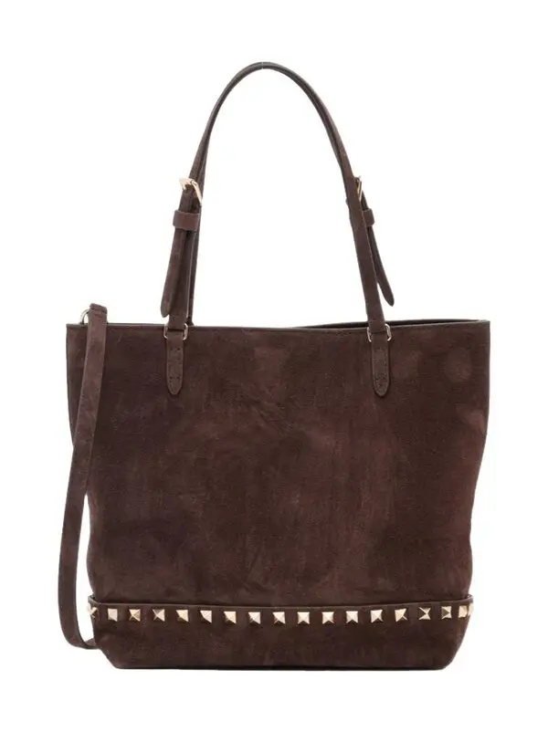 Valentino Garavani Studded Shoulder Bag - Ebony Brown