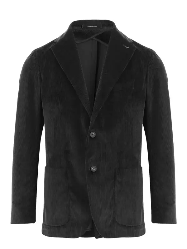 Tagliatore Single-breasted Corduroy Blazer - Black