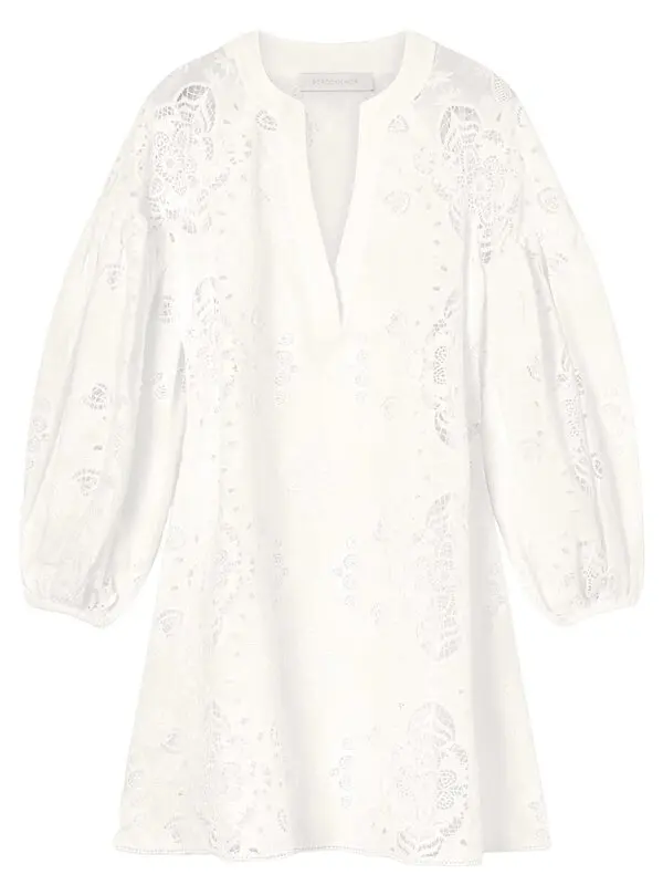 Borgo De Nor Harlow Broderie Anglaise Mini Dress - White