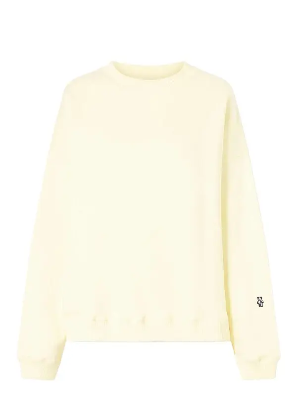 THE ELDER STATESMAN Coast Cotton-jersey Sweater - Yellow