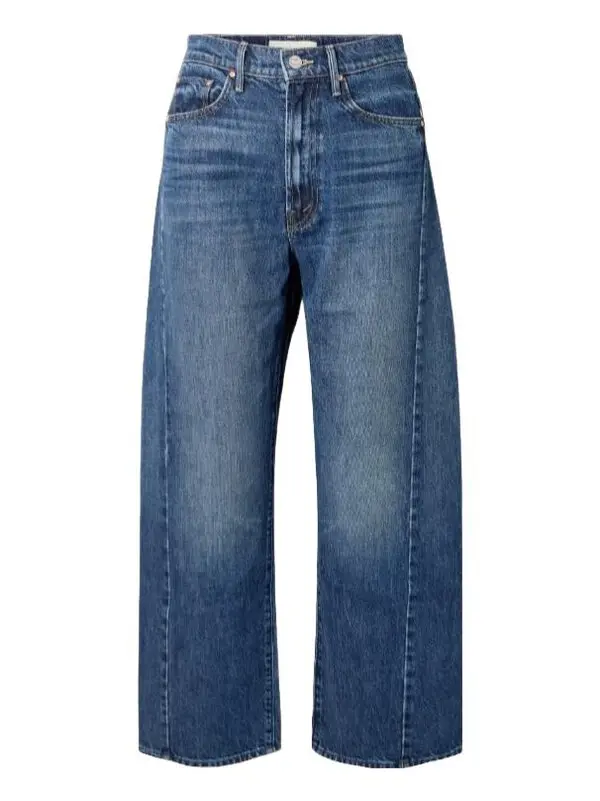 MOTHER Ankle High-rise Barrel-leg Jeans - Blue