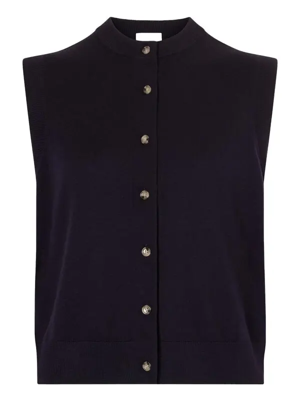 ALLUDE Wool Vest - Black