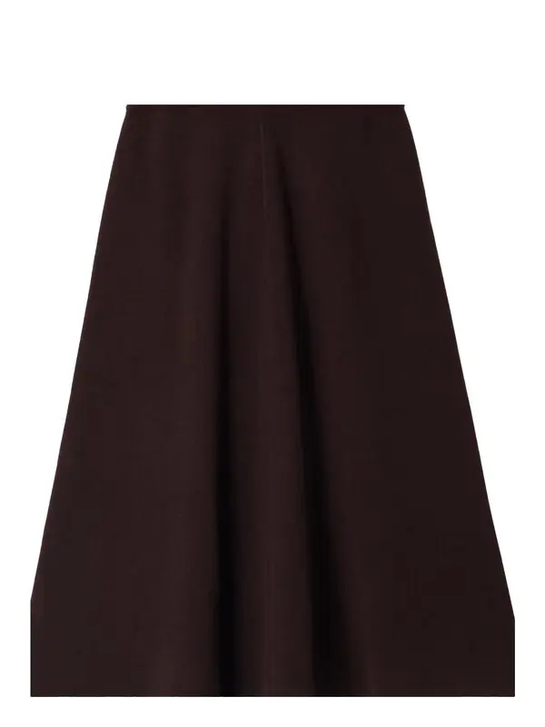 ALLUDE Wool And Cashmere-blend Midi Skirt - Black