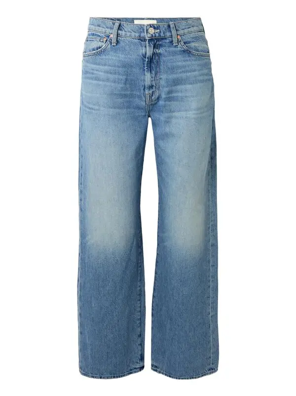 MOTHER The Dodger Flood Embroidered Mid-rise Straight-leg Jeans - No