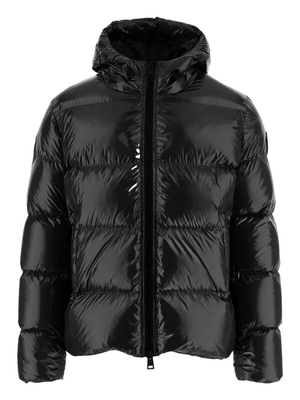 Herno Quilted Hooded Down Jacket - Black