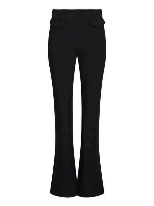 ROTATE BY BIRGER CHRISTENSEN Flared Trim Detail Pants - Black