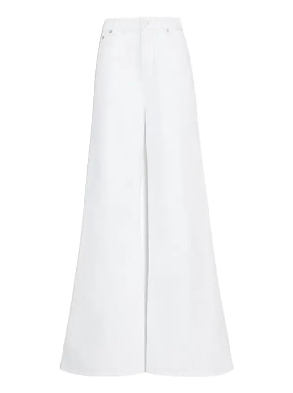 Alaïa Palazzo Denim Pants - White