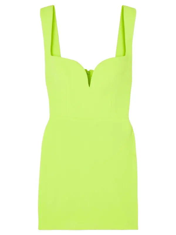 Alex Perry Auden Crepe Mini Dress - Green