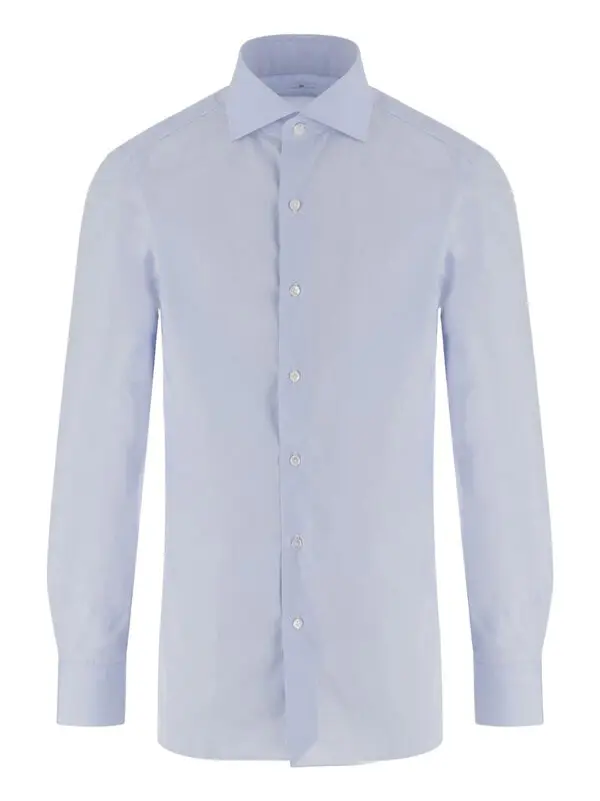 FINAMORE 1925 Classic Long-sleeve Shirt - Blue