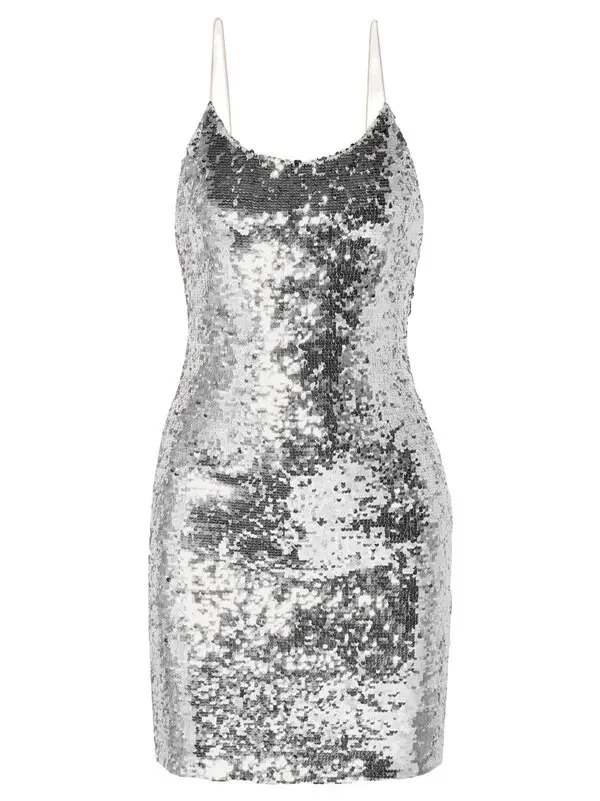 ALICEOLIVIA Sequin Tulle Mini Dress - No