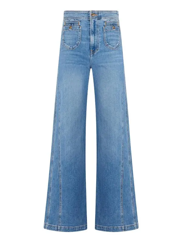 Veronica Beard High-rise Wide-leg Jeans - Blue