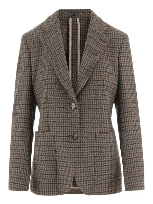LARDINI Houndstooth Single-breasted Blazer - No