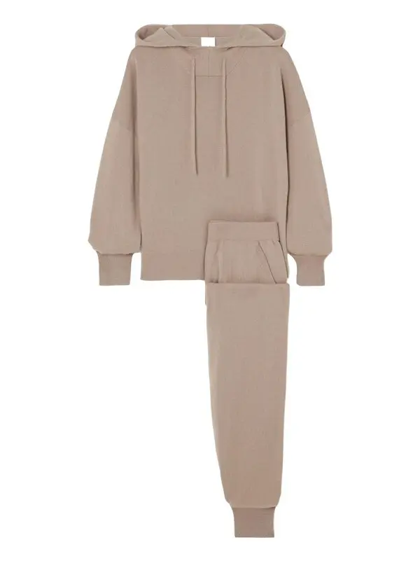 ALLUDE Cashmere Hoodie And Track Pants Set - Nude