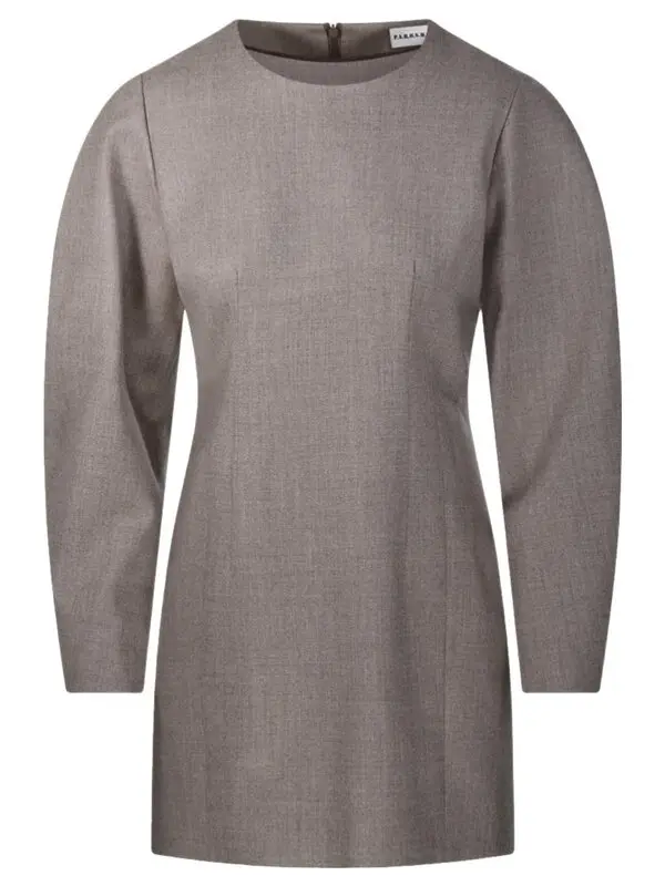 P.a.r.o.s.h Ludy Wool Shift Dress - Dove