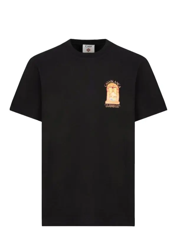 Casablanca Printed Crewneck T-shirt - Black