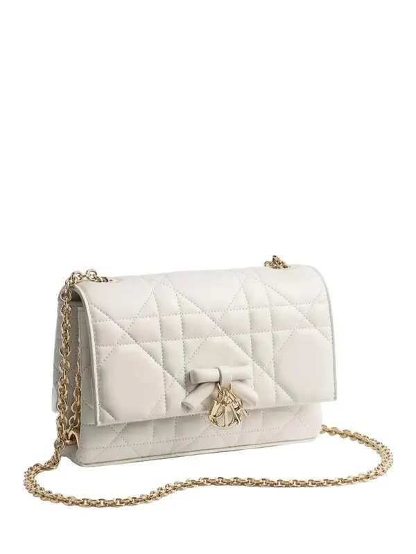 Dior Mini Bag With Chain - Latte