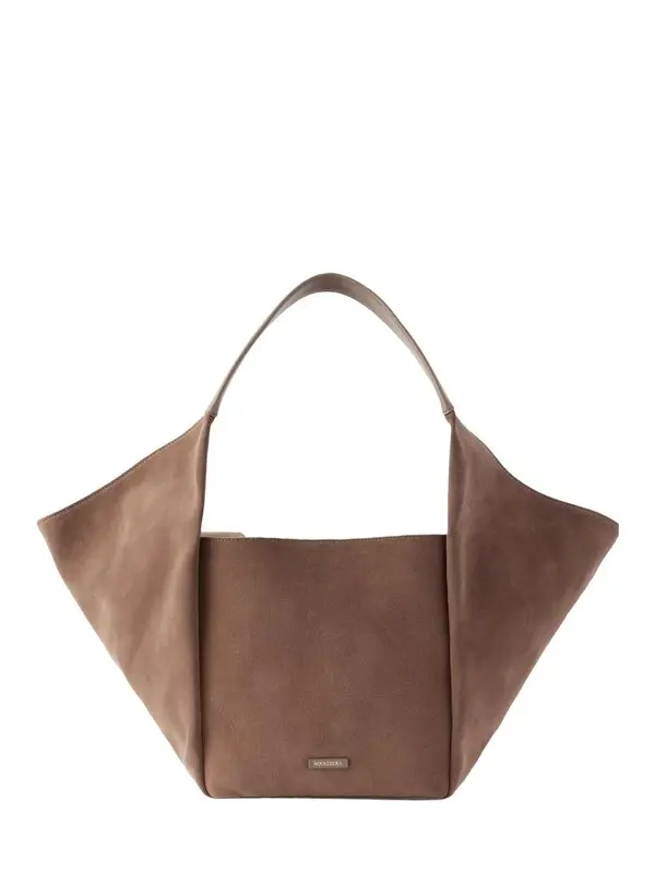 AQUAZZURA Voltaire Suede Tote - Brown