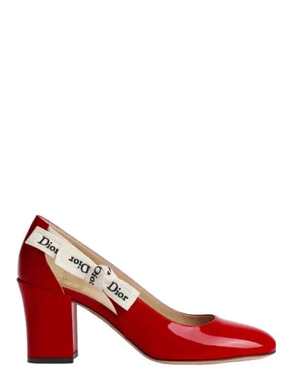 Dior Round Toe High Heel Pumps - Red