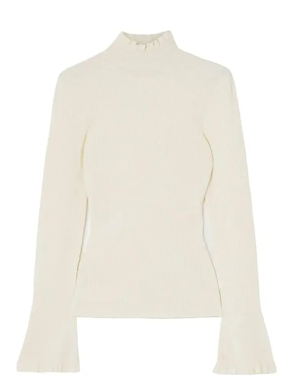 Proenza Schouler Ribbed-knit Turtleneck Sweater - White
