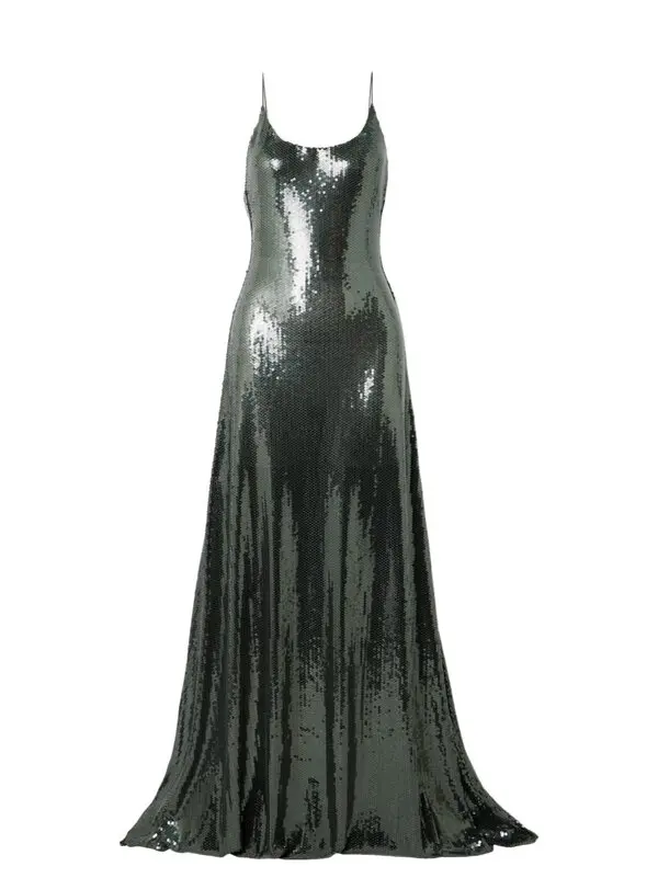 Alex Perry Sequined Mermaid Gown - Black