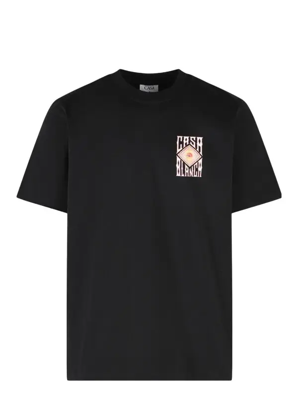 Casablanca Hermons Mirage-print T-shirt - Black