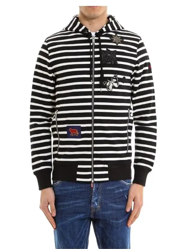 Alexander McQueen Striped Casual Jacket - Black