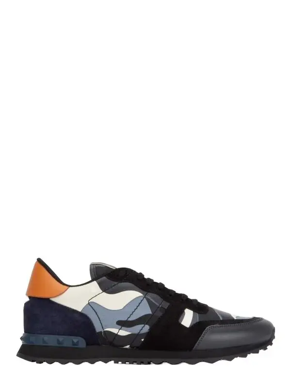 Valentino Garavani Rockrunner Camouflage Sneakers - Black