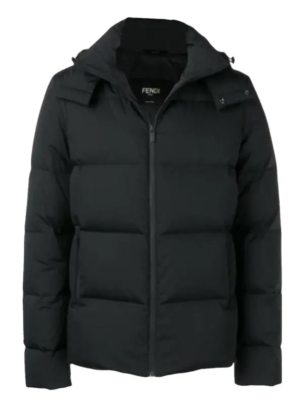 Fendi Hooded Down Jacket - Black