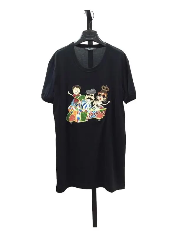 Dolce & Gabbana Short Sleeve T-shirt With Graphic Print - Black