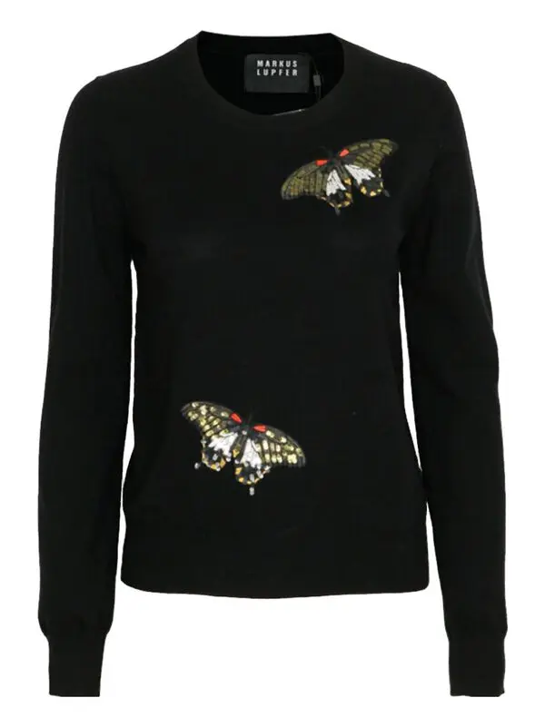Markus Lupfer Embellished Pullover - Black