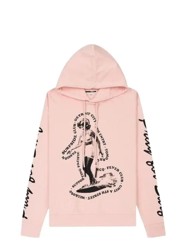 Alexander McQueen Logo Print Hooded Hoodie - Pink