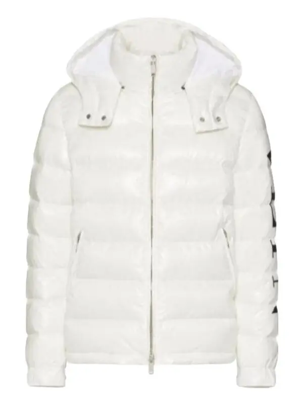Valentino Garavani Padded Logo-print Down Jacket - White