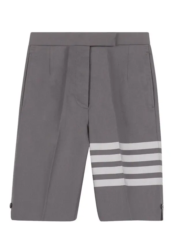 Thom Browne 4-bar Stripe Tailored Shorts - Medium Grey