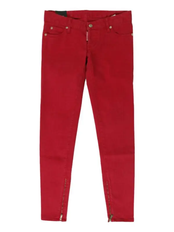 Dsquared2 Logo Tape Casual Pants - Red