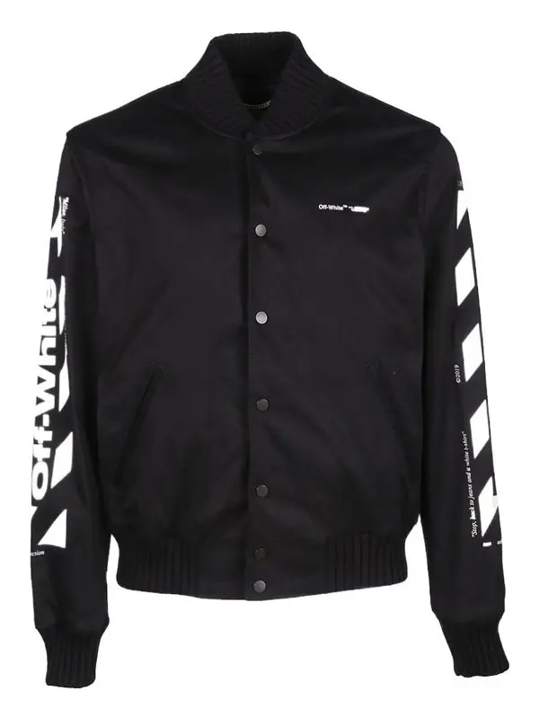 Off-White Pilot Jacket With Arrow Logo - Black