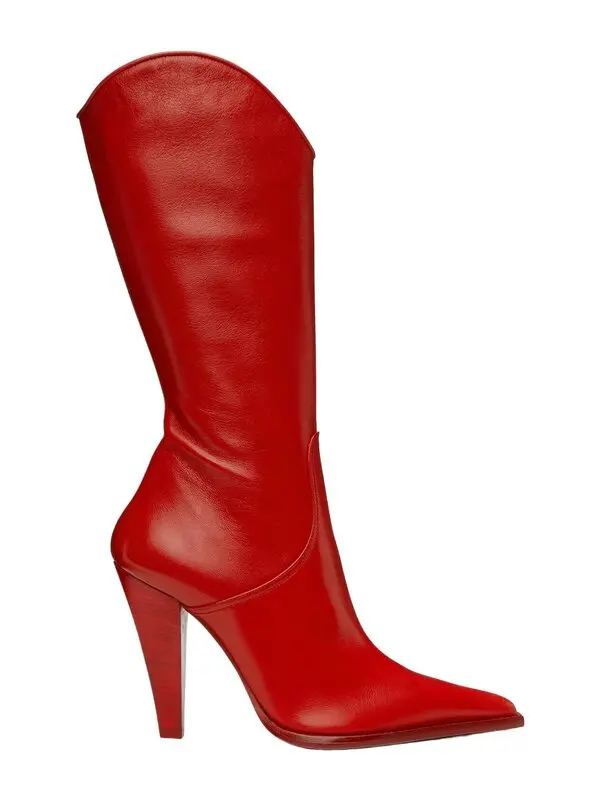 Paris Texas Nadia Pointed-toe Knee-high Boots - Red