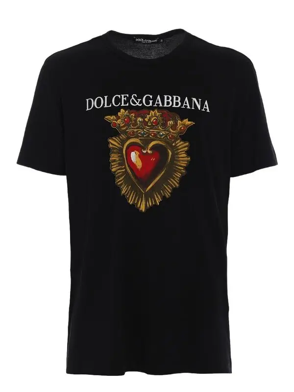 Dolce & Gabbana Heart-motif T-shirt - Black