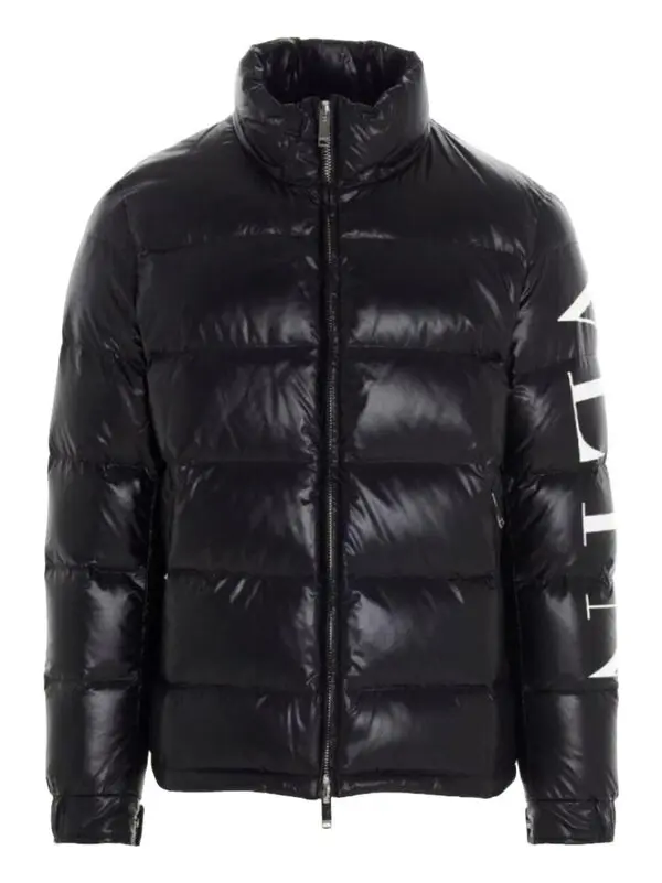 Valentino Garavani Padded Logo-print Down Jacket - Black