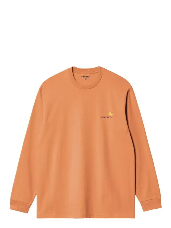 Carhartt Work In Progress L/s American Script T-shirt - Orange