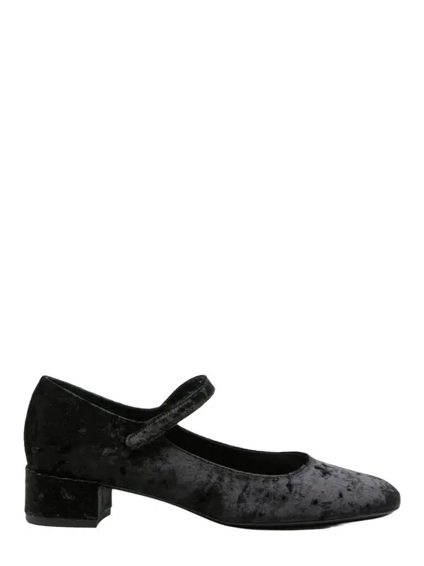 By Far Velvet Mary Jane Pumps - Black