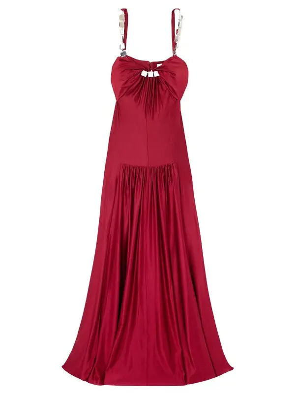 Rabanne Embellished Maxi Dress - Red