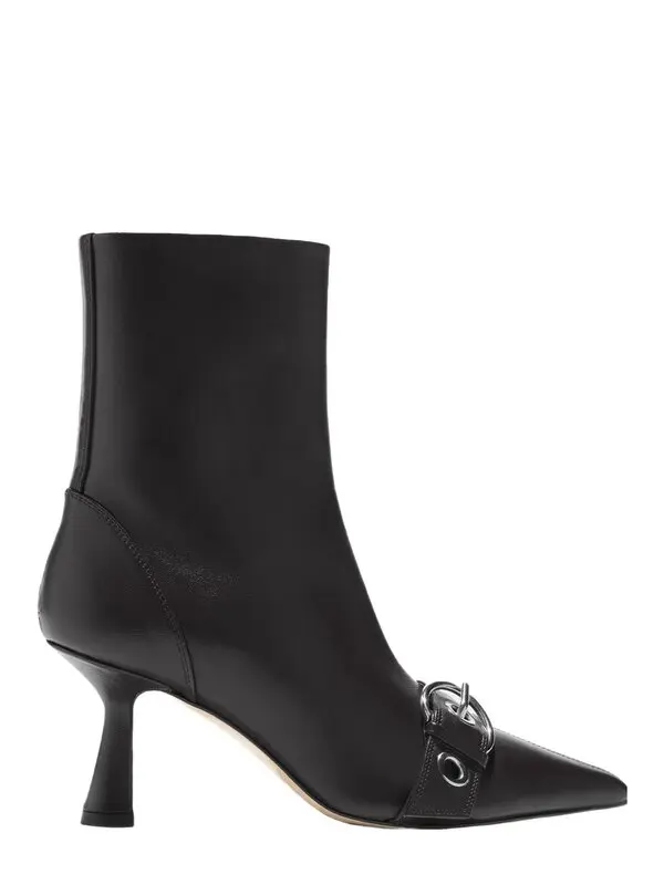 AeydĒ Halima Buckled Leather Boots - Black