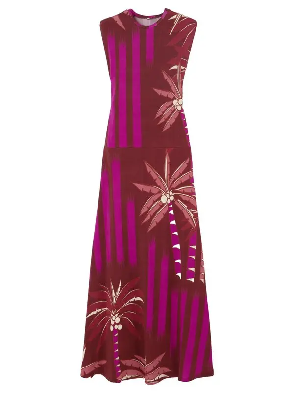 Johanna Ortiz Printed Stretch Maxi Dress - Red