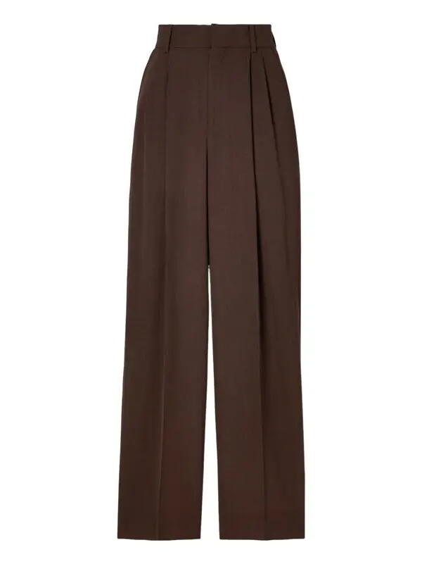 PETAR PETROV High Waisted Wide Leg Pants - Black