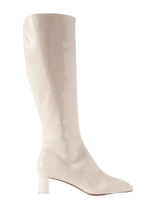 AeydĒ Straight Shaft Knee-high Boots - Nude
