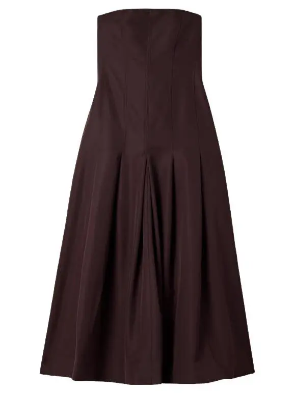 KALLMEYER Pleated Wool-blend Twill Midi Dress - No